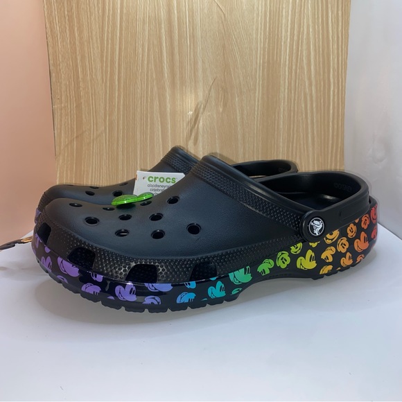 CROCS | Shoes | New Mickey Mouse Disney Rainbow Celebration Crocs ...